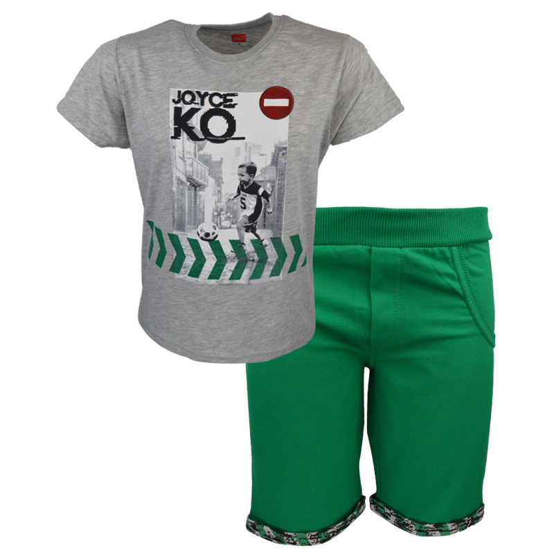 Σετ κοντομάνικη μπλούζα με φόρμα σορτσάκι "Joyce KO" - Αγόρια, Σετ
